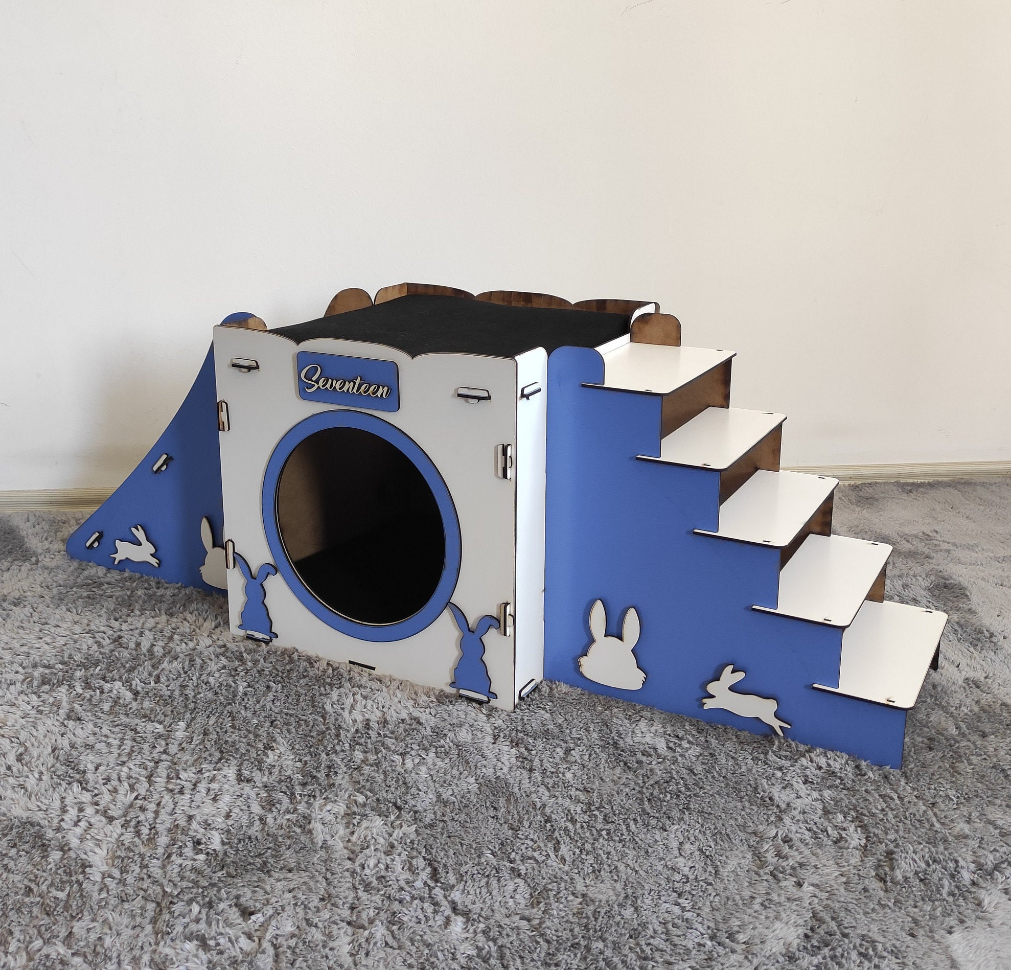 Modern Rabbit House Wooden Rabbit Castle Rabbit House - Etsy