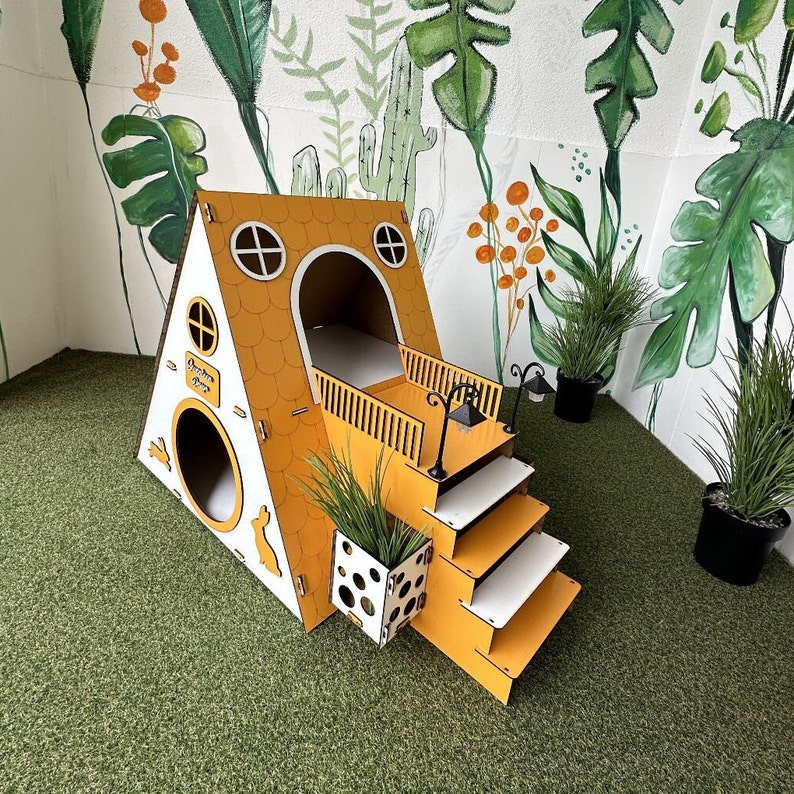 Bungalow Rabbit Houseindoor Rabbit Castle Rabbit Furniture - Etsy
