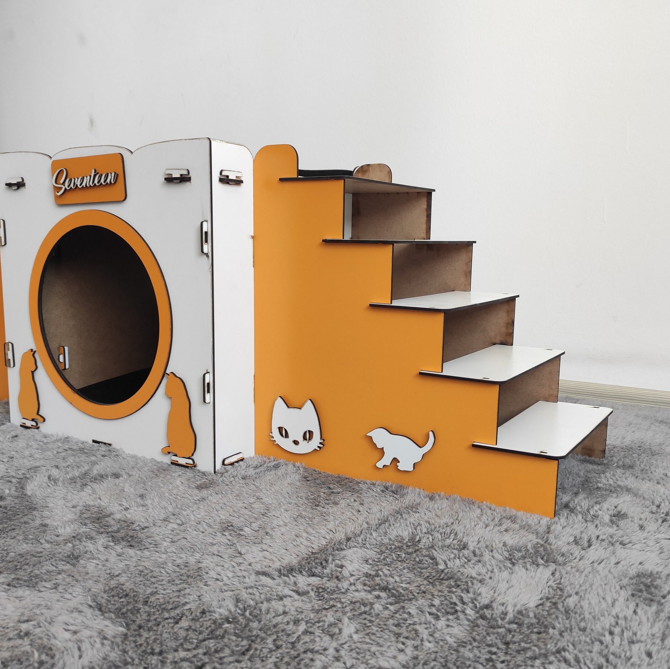 Modern Cat House Wooden Cat Castle Cat House Cat Castle - Etsy