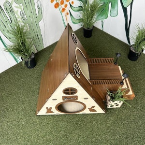 Modern Two-story Rabbit House: Indoor Bunny Castle - Etsy