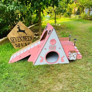 Modern Rabbit House, Indoor Rabbit Castle, Rabbit Furniture, Extra ...