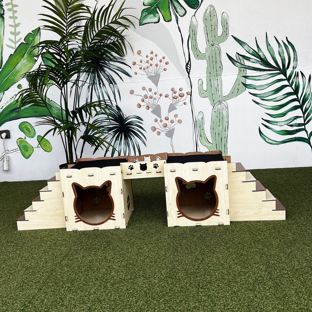 Modern Cat House Wooden Cat Castle Cat House Cat Castle - Etsy