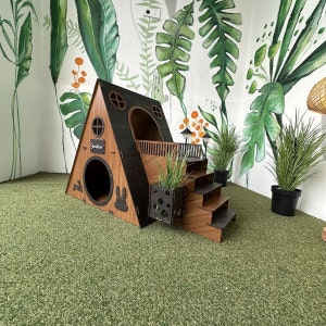 Modern Rabbit House, Indoor Rabbit Castle, Rabbit Furniture, Extra ...