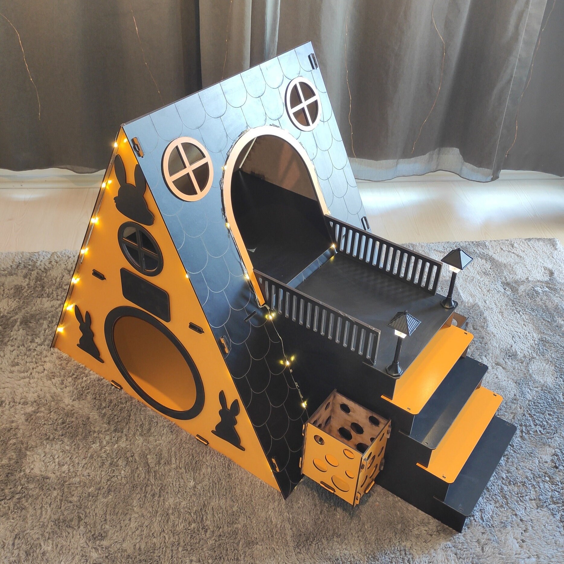 Modern Cat House Indoor Cat Castle Cat Furniture Extra - Etsy