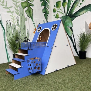 Modern Rabbit House, Indoor Rabbit Castle, Rabbit Furniture, Extra ...