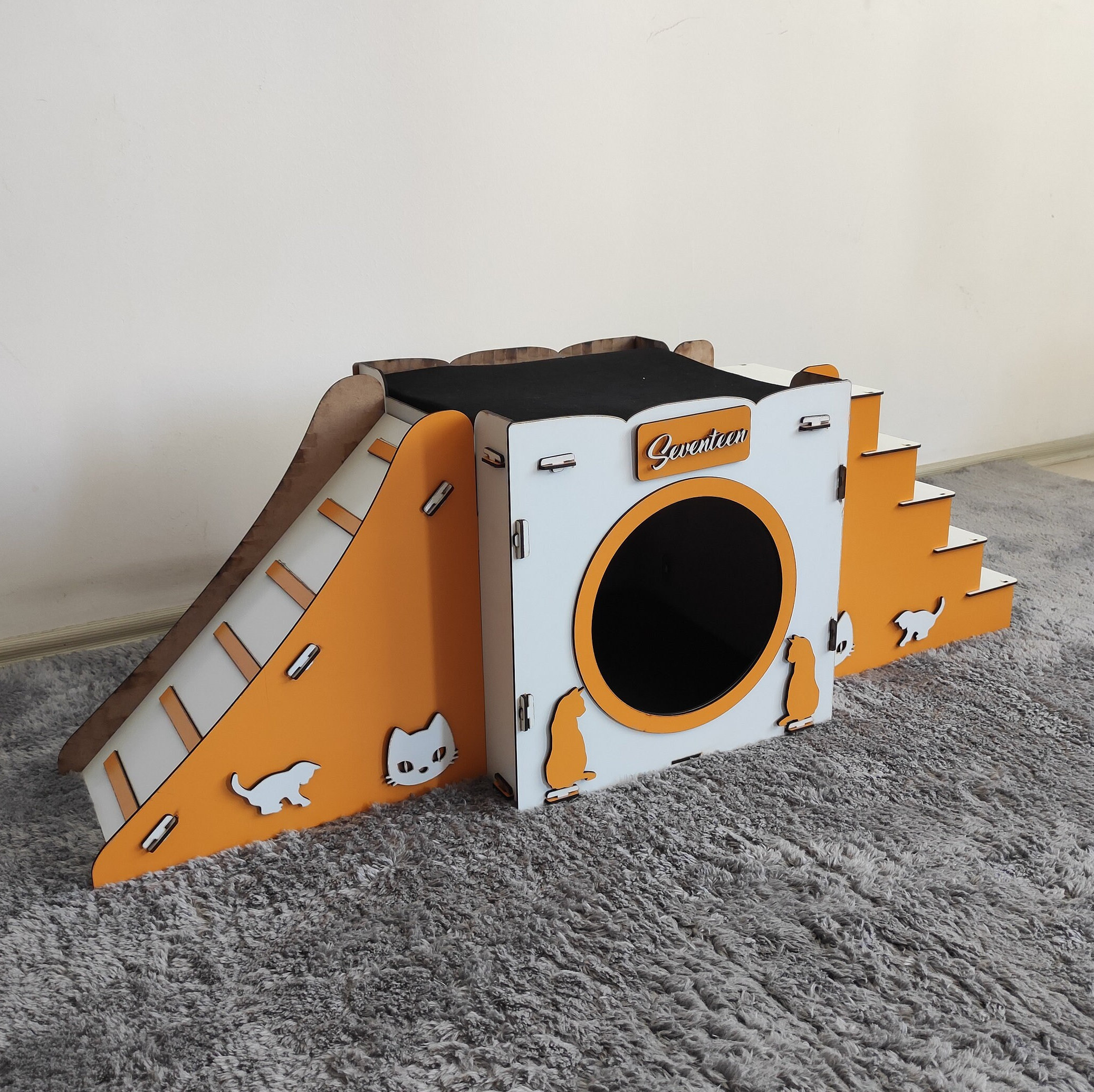 Modern Cat House Wooden Cat Castle Cat House Cat Castle - Etsy