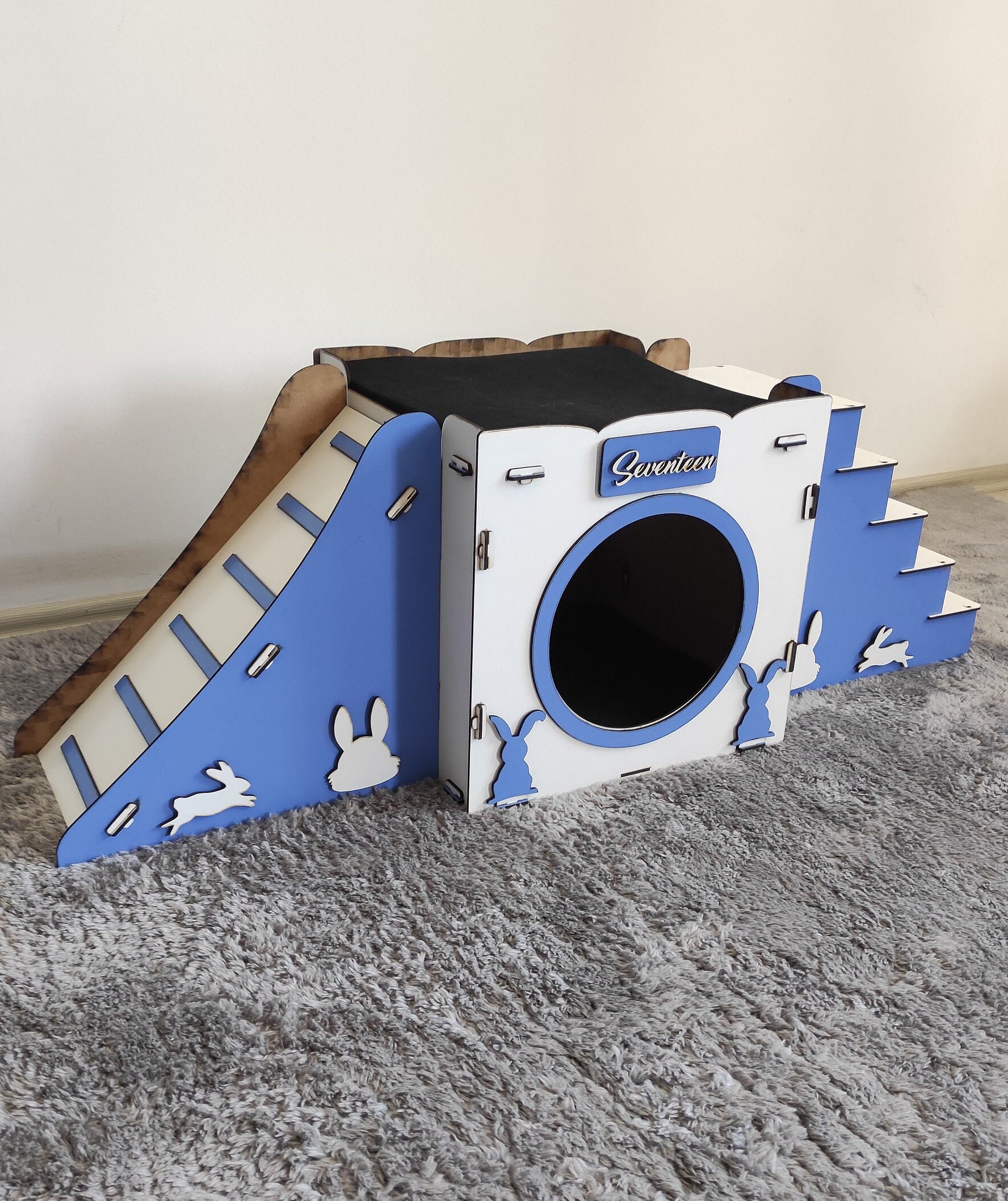 Modern Rabbit House Wooden Rabbit Castle Rabbit House - Etsy