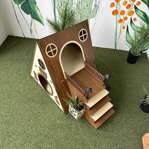 Modern Two-story Rabbit House: Indoor Bunny Castle - Etsy