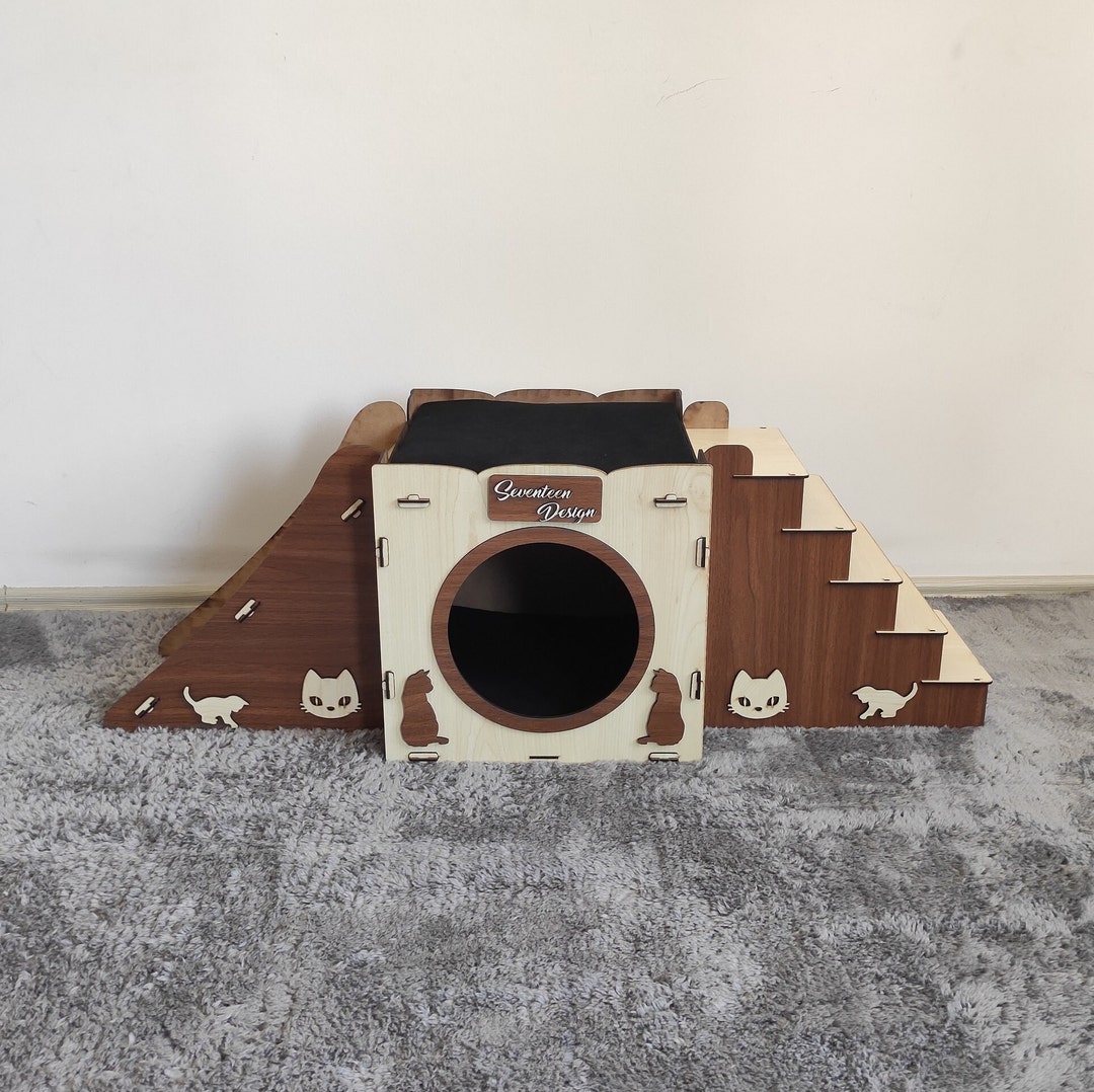 Modern Cat House, Wooden Cat Castle, Cat House, Cat Castle, Cat Nest ...