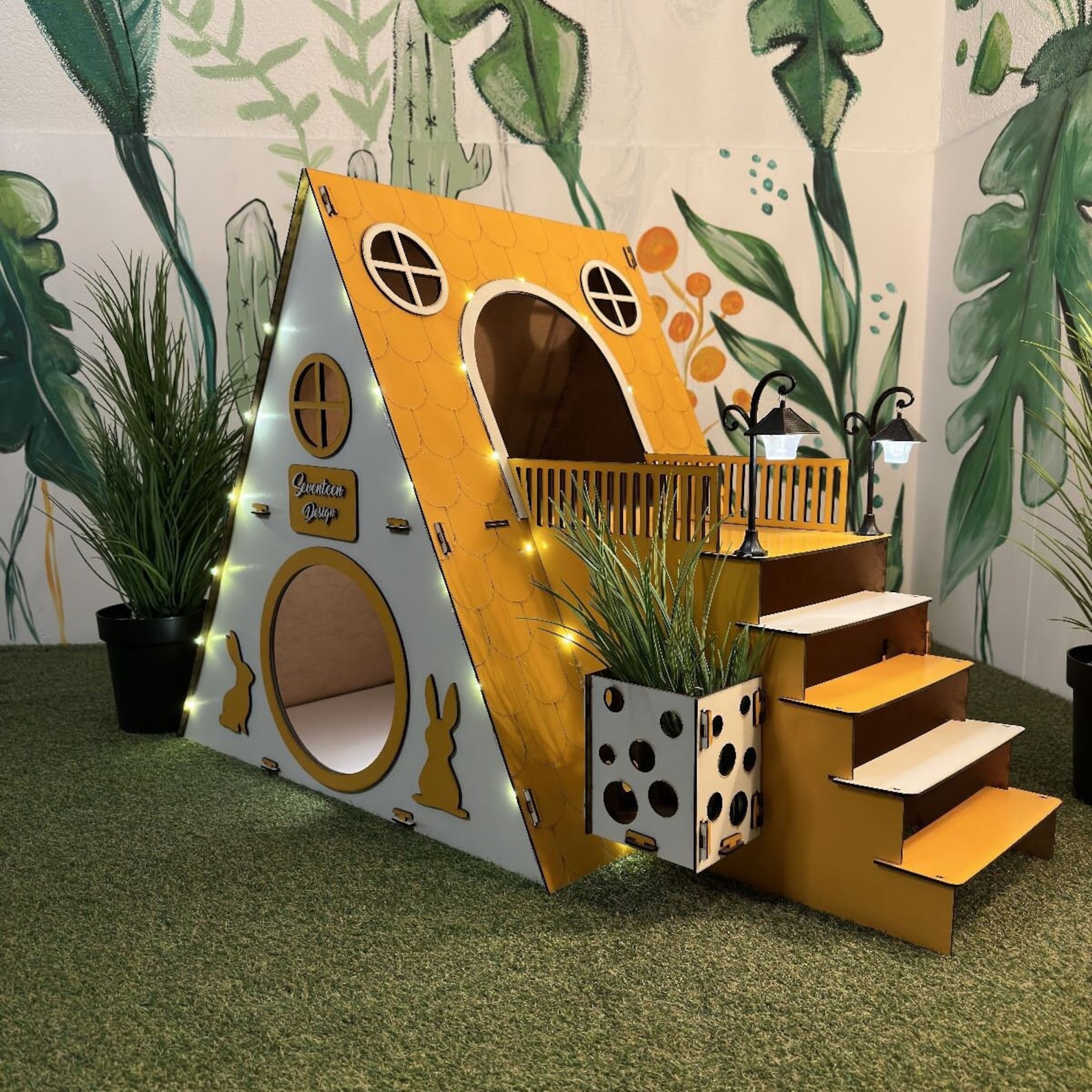Bungalow Rabbit Houseindoor Rabbit Castle Rabbit Furniture - Etsy