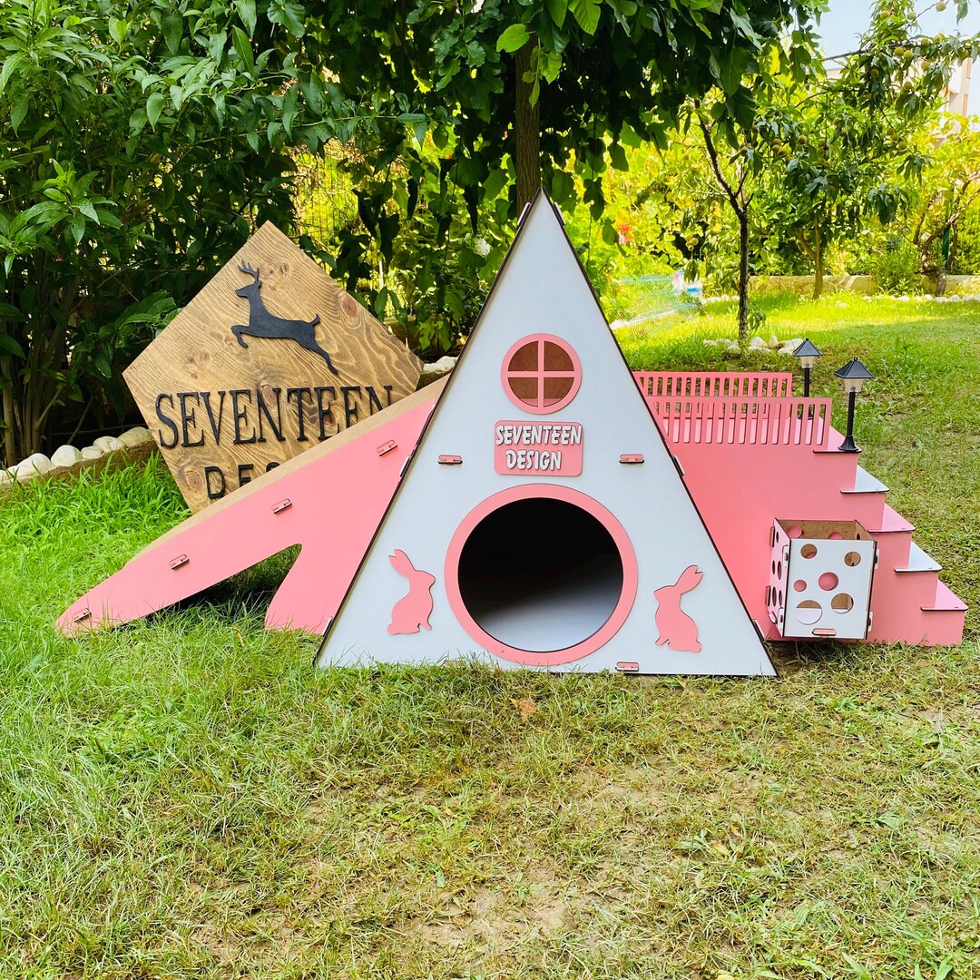 Modern Rabbit House, Indoor Rabbit Castle, Rabbit Furniture, Extra ...
