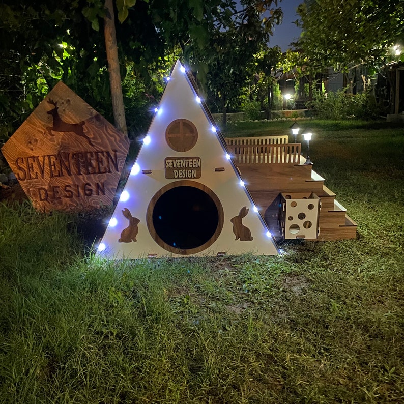 Modern Two-story Rabbit House: Indoor Rabbit Castle With Stairs - Etsy