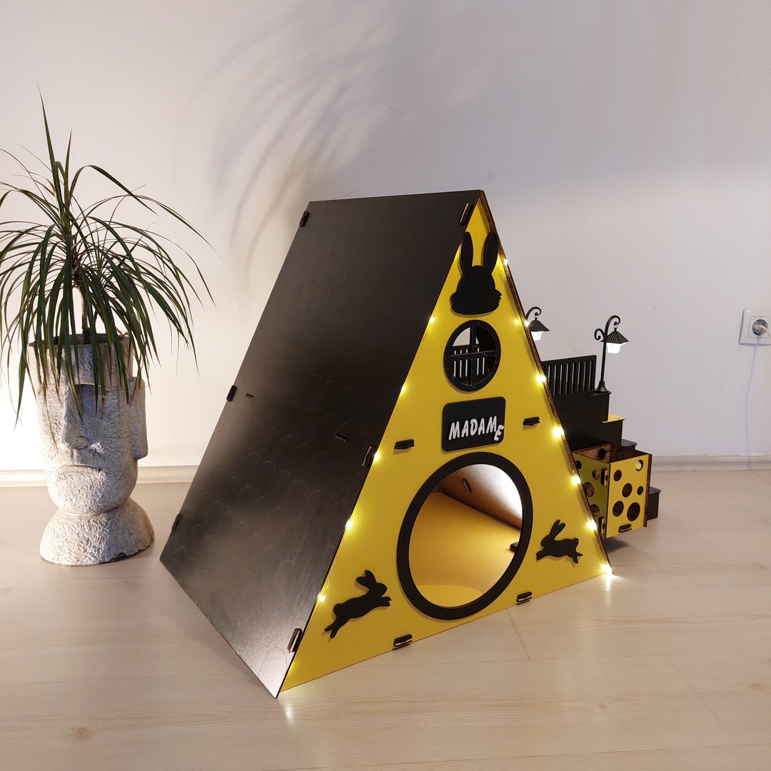 Modern Rabbit House, Indoor Rabbit Castle, Rabbit Furniture, Extra ...