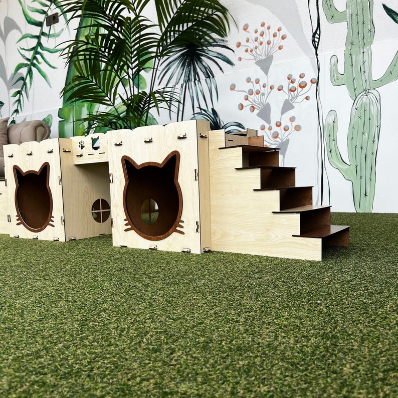 Modern Cat House Wooden Cat Castle Cat House Cat Castle - Etsy