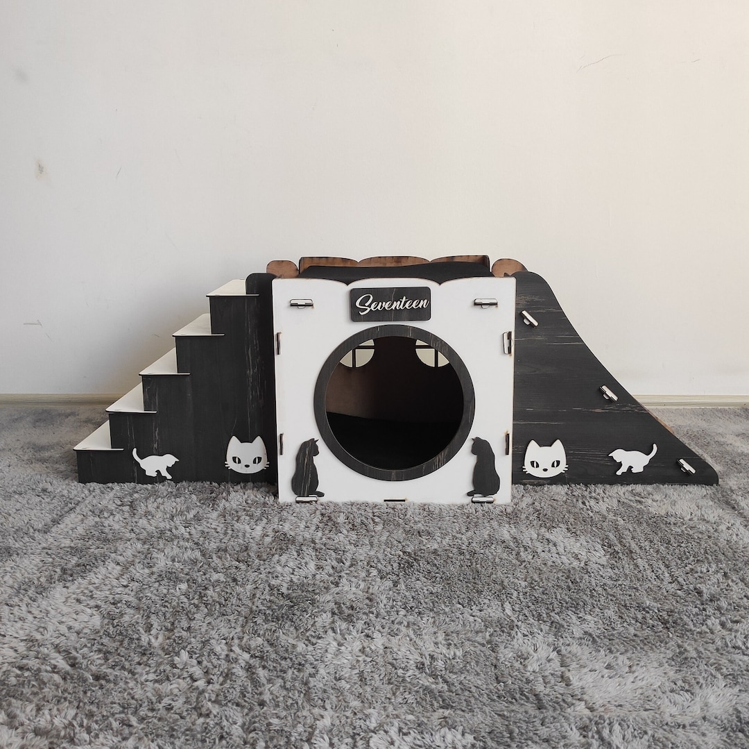 Modern Cat House, Wooden Cat Castle, Cat House, Cat Castle, Cat Nest ...