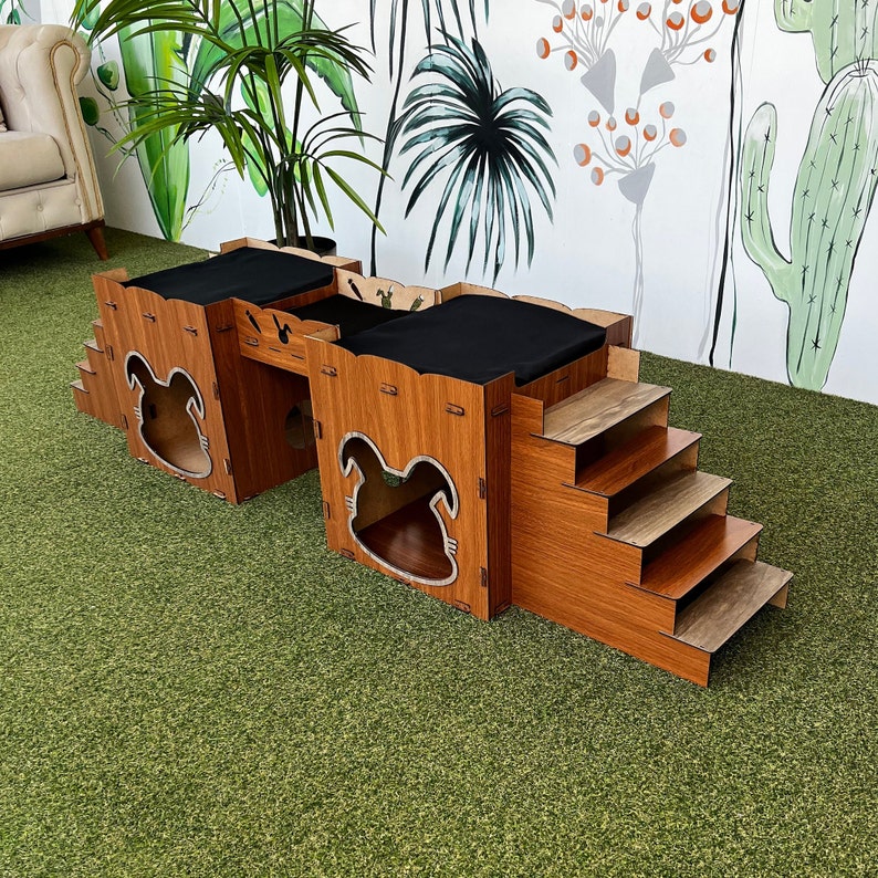 Modern Rabbit House Wooden Rabbit Castle Rabbit House - Etsy