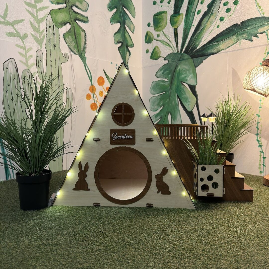 Two-story Rabbit House: Extra Large Indoor Bungalow With Optional ...