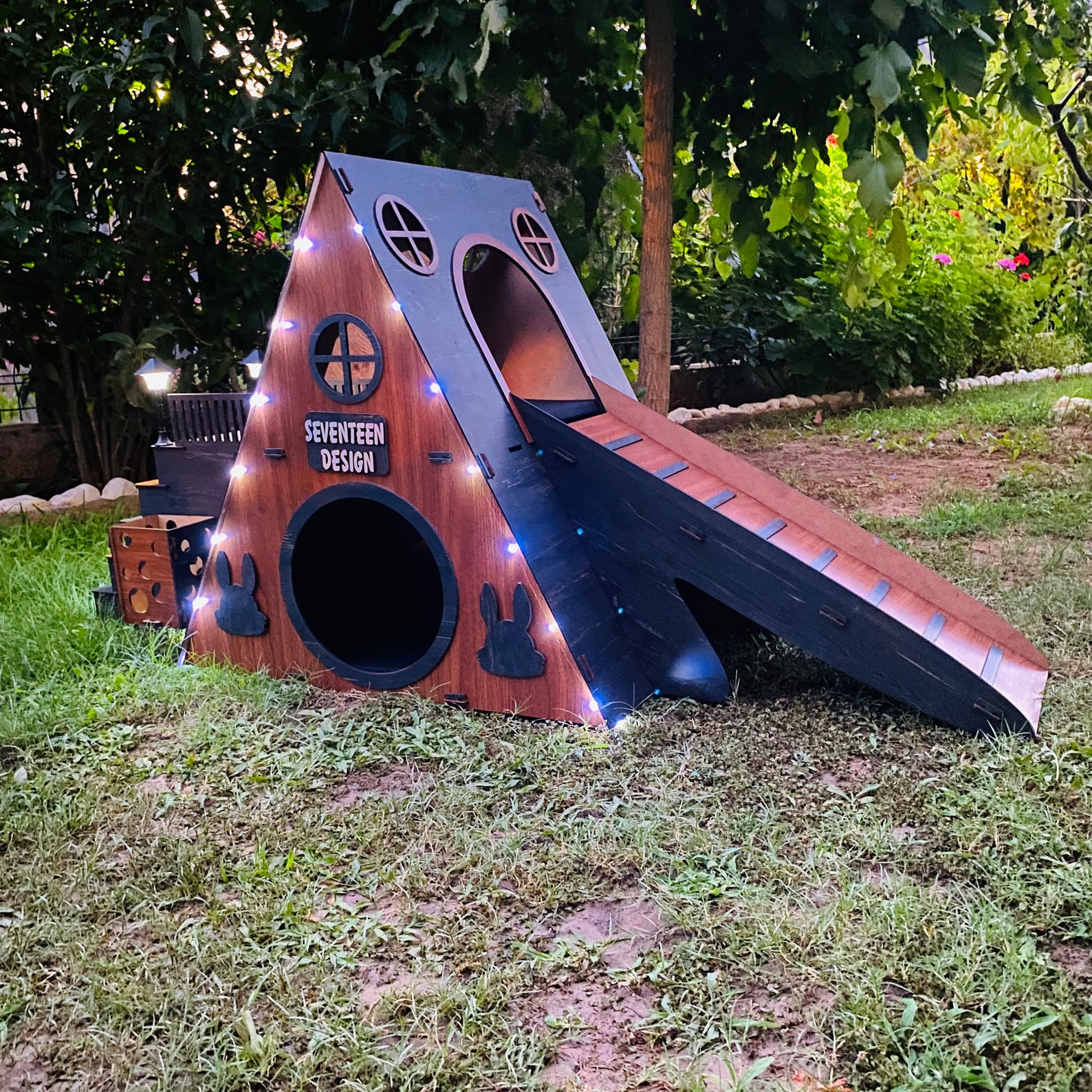 Modern Two-story Rabbit House: Indoor Rabbit Castle With Ramp - Etsy