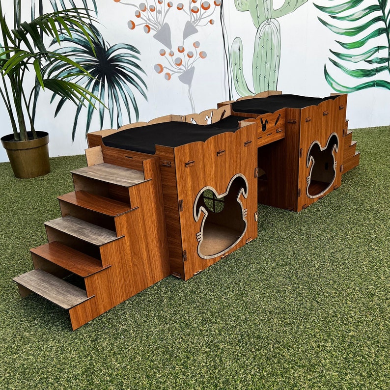 Modern Rabbit House Wooden Rabbit Castle Rabbit House - Etsy