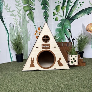 Modern Two-story Rabbit House: Indoor Bunny Castle - Etsy