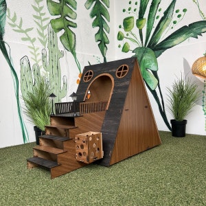Modern Rabbit House, Indoor Rabbit Castle, Rabbit Furniture, Extra ...