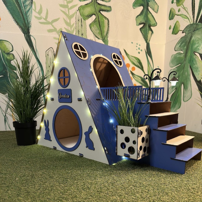 Modern Rabbit House Indoor Rabbit Castle Rabbit Furniture - Etsy