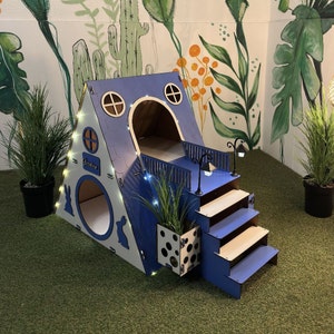 Modern Rabbit House, Indoor Rabbit Castle, Rabbit Furniture, Extra ...