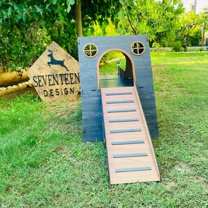 Modern Two-story Rabbit House: Indoor Rabbit Castle With Ramp - Etsy
