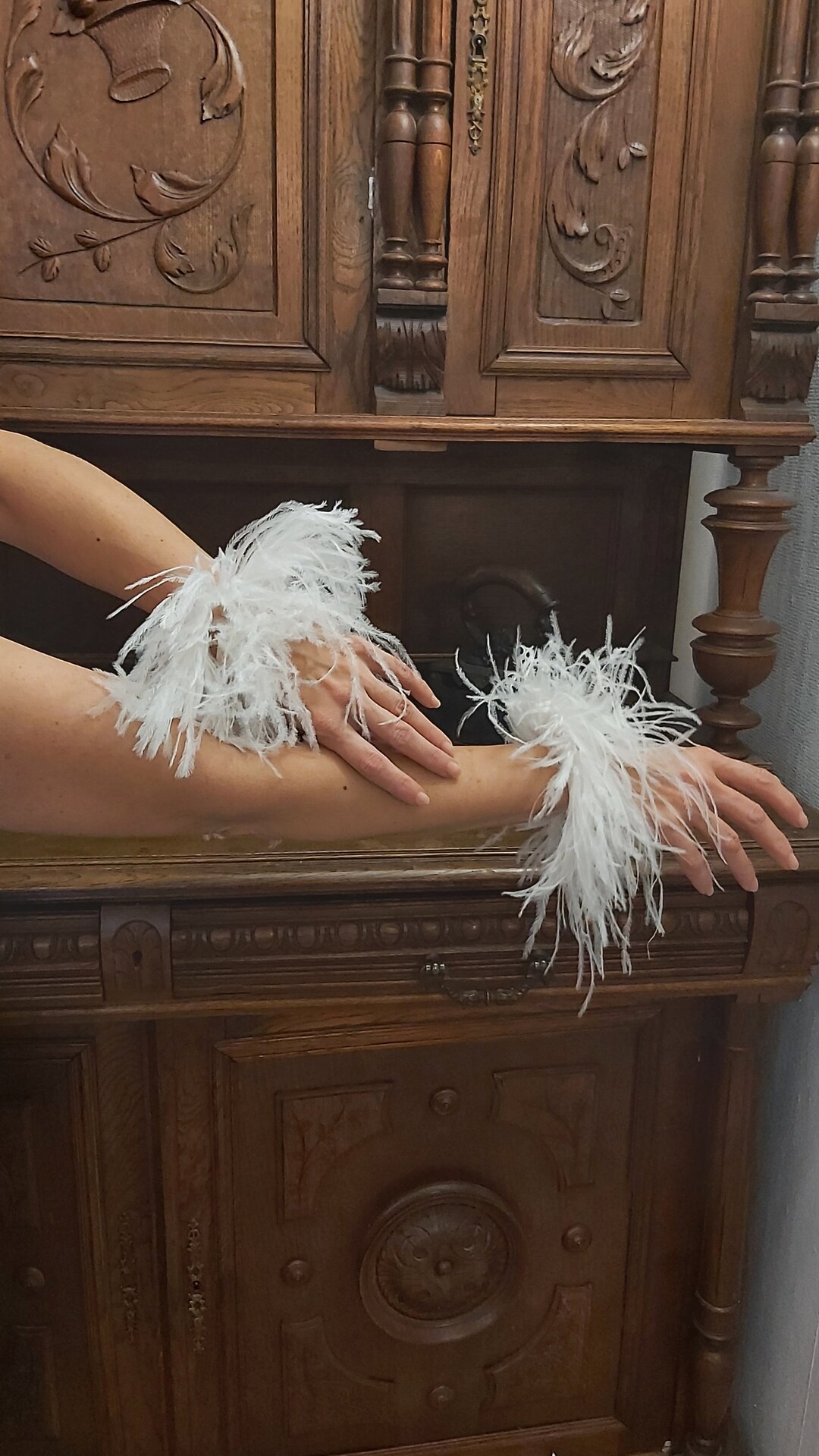 Feather Cuffs Wrist Bracelet Ostrich Feather Wrist Bracelet - Etsy