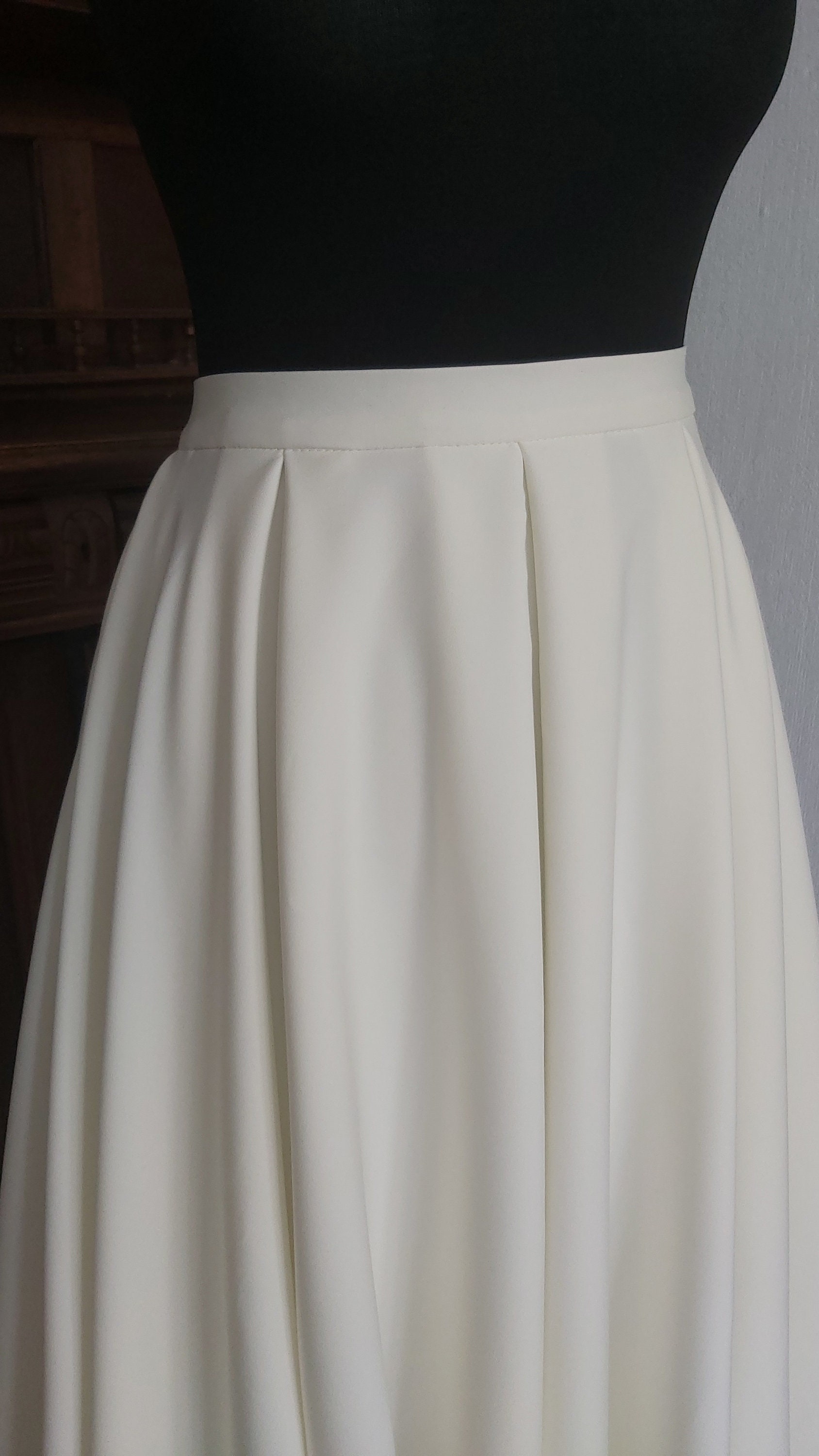 Crepe Skirt , Long Crepe Skirt, Crepe Wedding Skirt , Skirt With ...