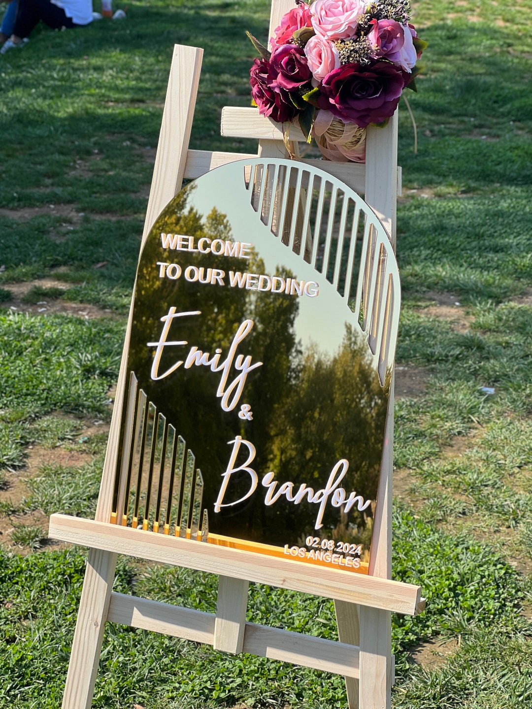 Acrylic Wedding Sign,silver,gold Welcome Sign, Mirror Wedding Welcome ...