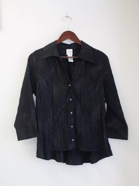 Y2k sparkly pleated button - Gem