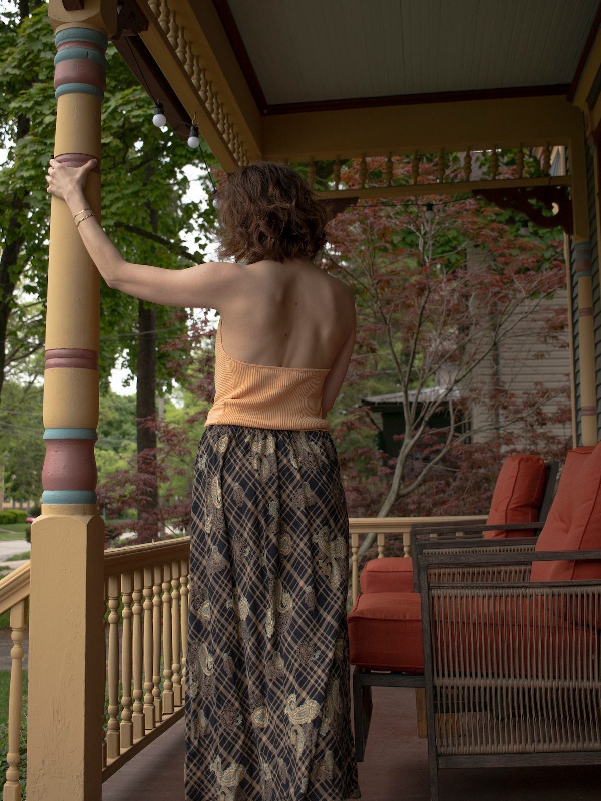 Low Back Halter Top Creamsicle Size Small - Etsy