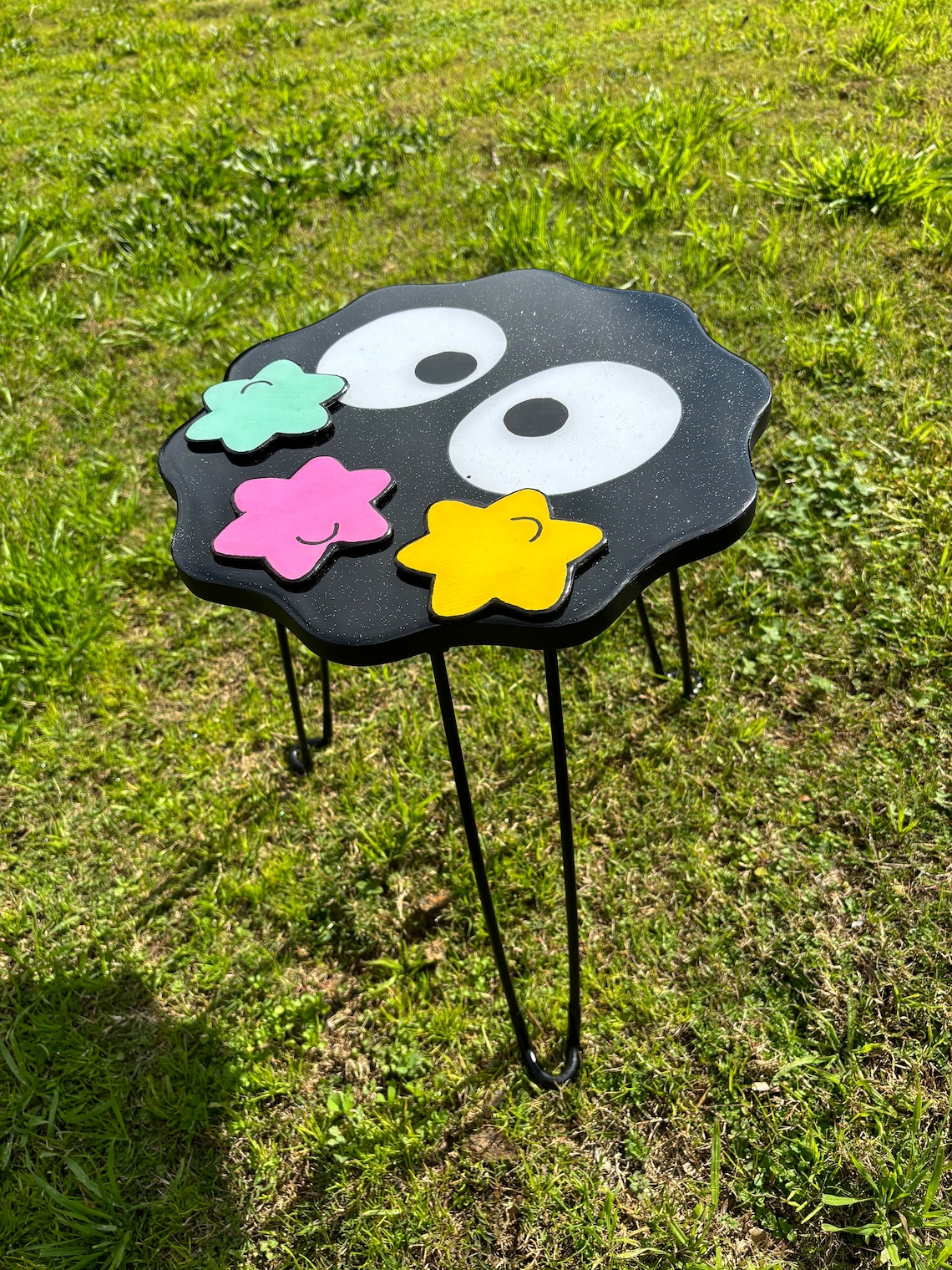 Soot Sprite Studio Ghibli Inspired Resin Table With Star Candy Coasters ...