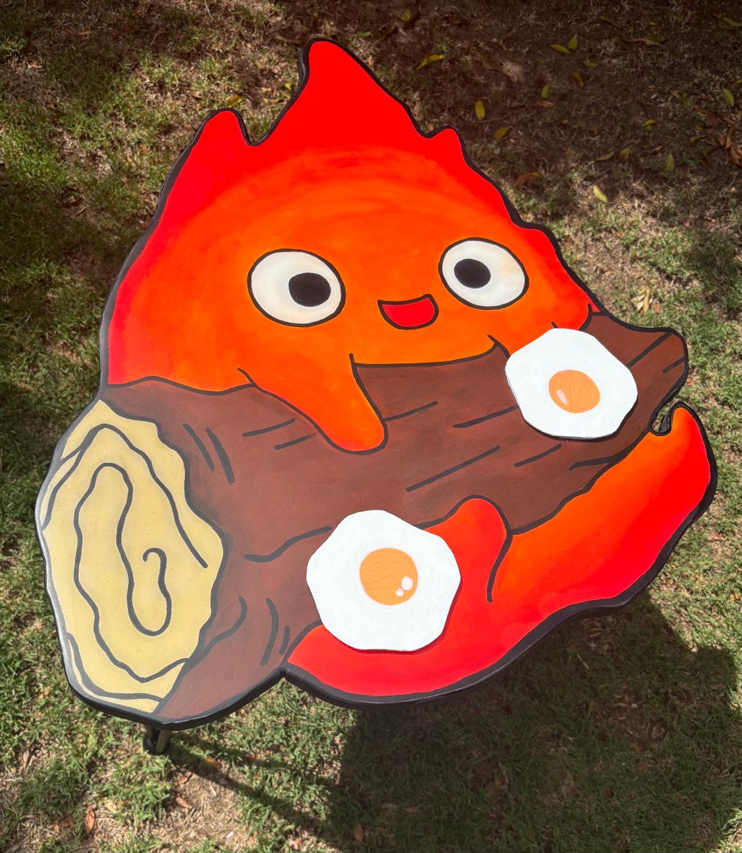 Calcifer Studio Ghibli Inspired Resin Table With Fried Egg Coasters - Etsy