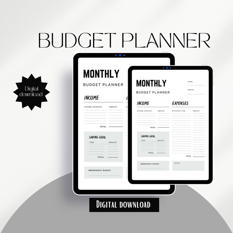 Monthly Budget Planner, Printable Budget Planner, Expense Tracker ...