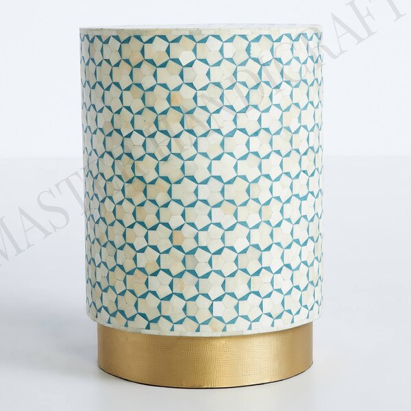 Bone Inlay End Table - Etsy