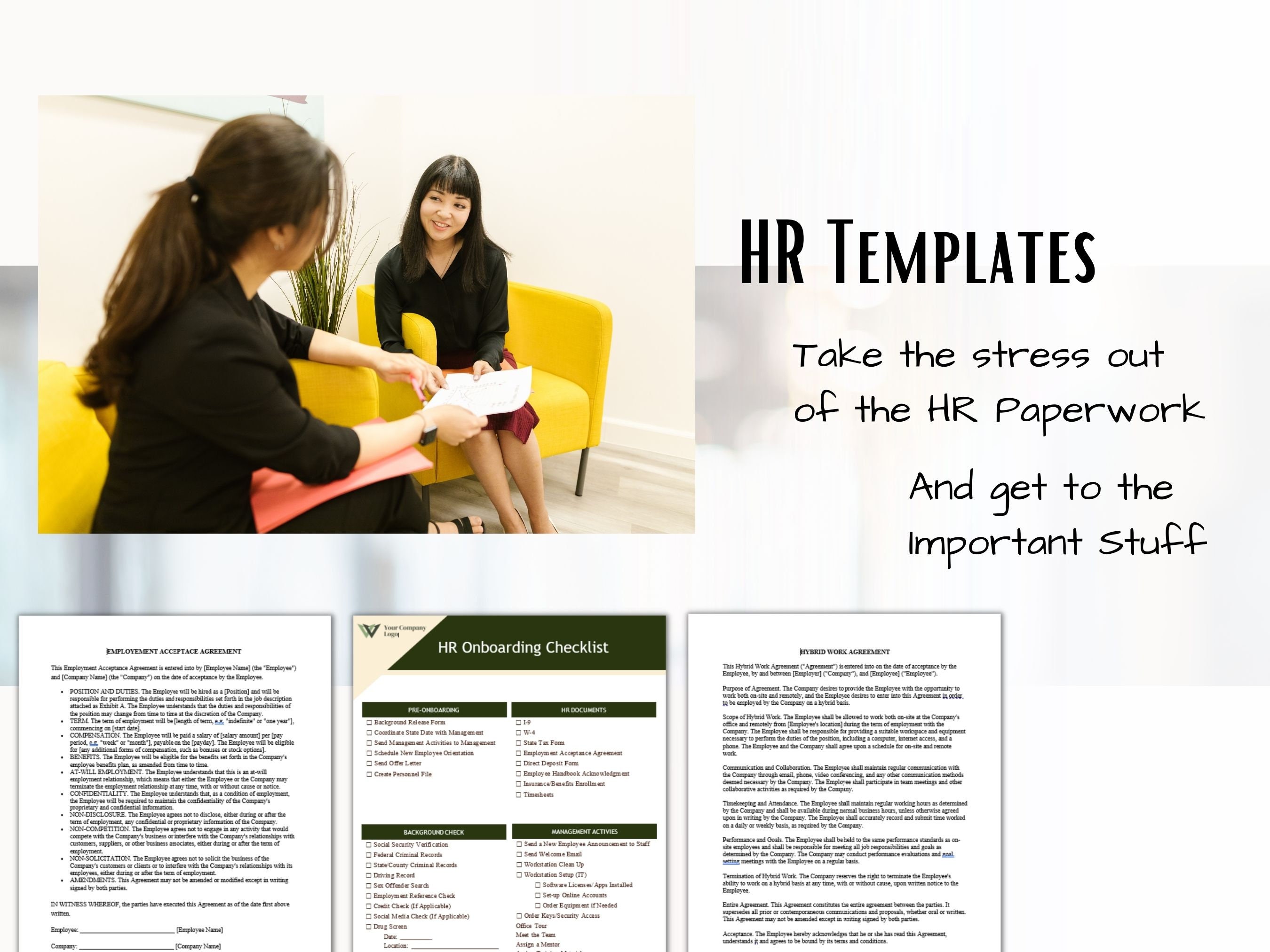 New Employee HR Paperwork, Employee Onboarding, Onboarding Documents ...