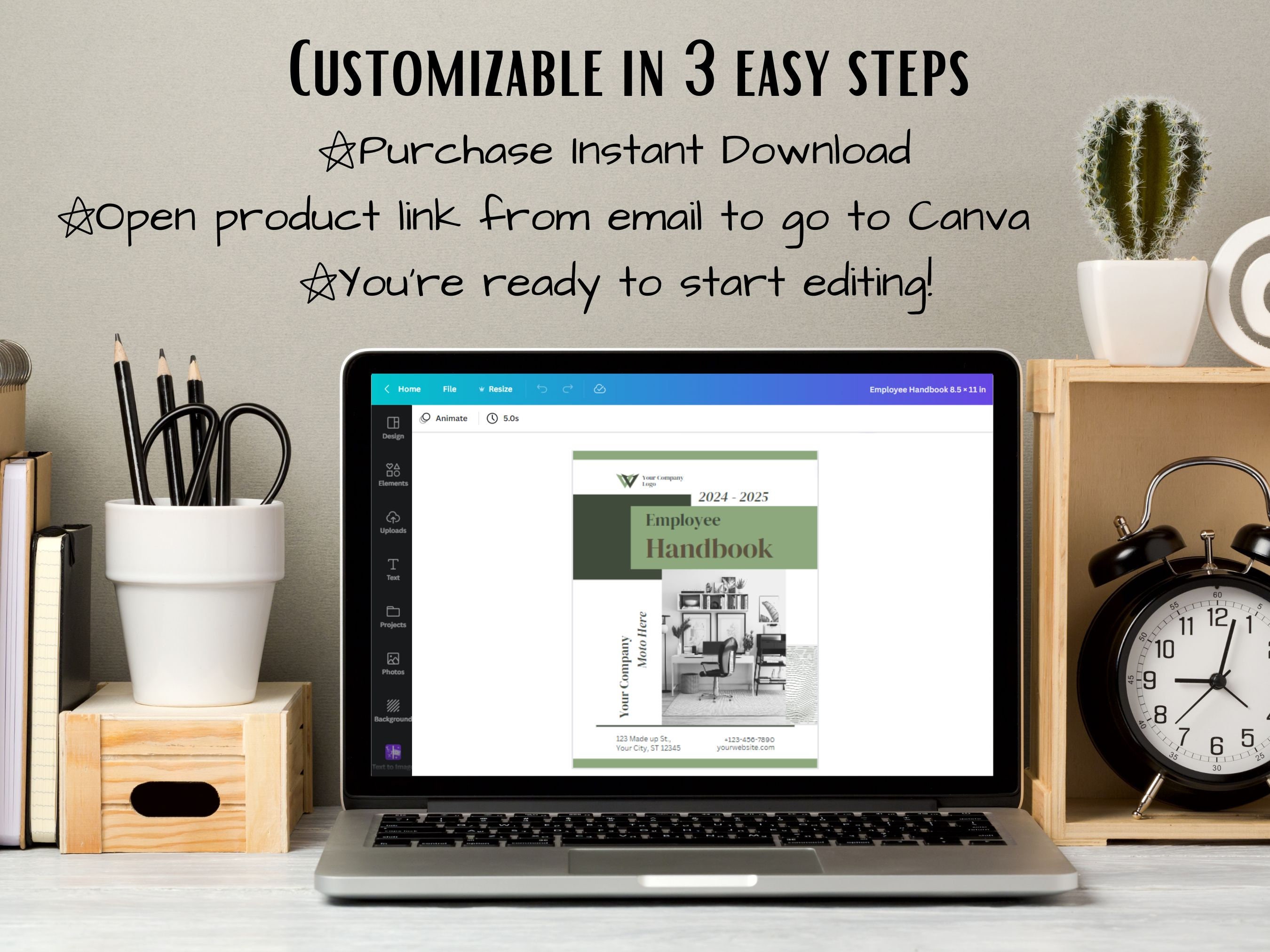 New Employee Handbook Template, Employee Onboarding, Welcome Packet ...