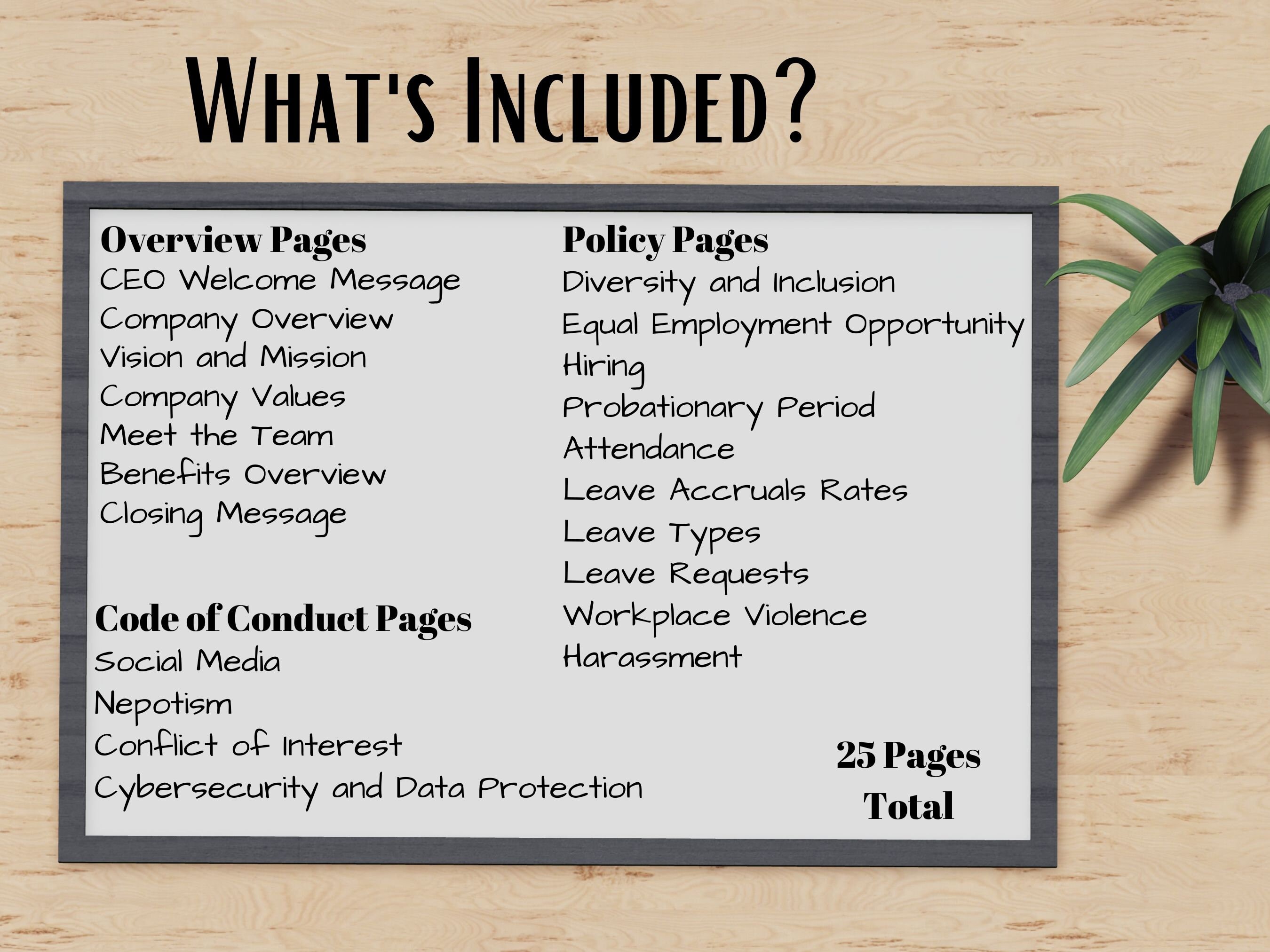 New Employee Handbook Template, Employee Onboarding, Welcome Packet ...