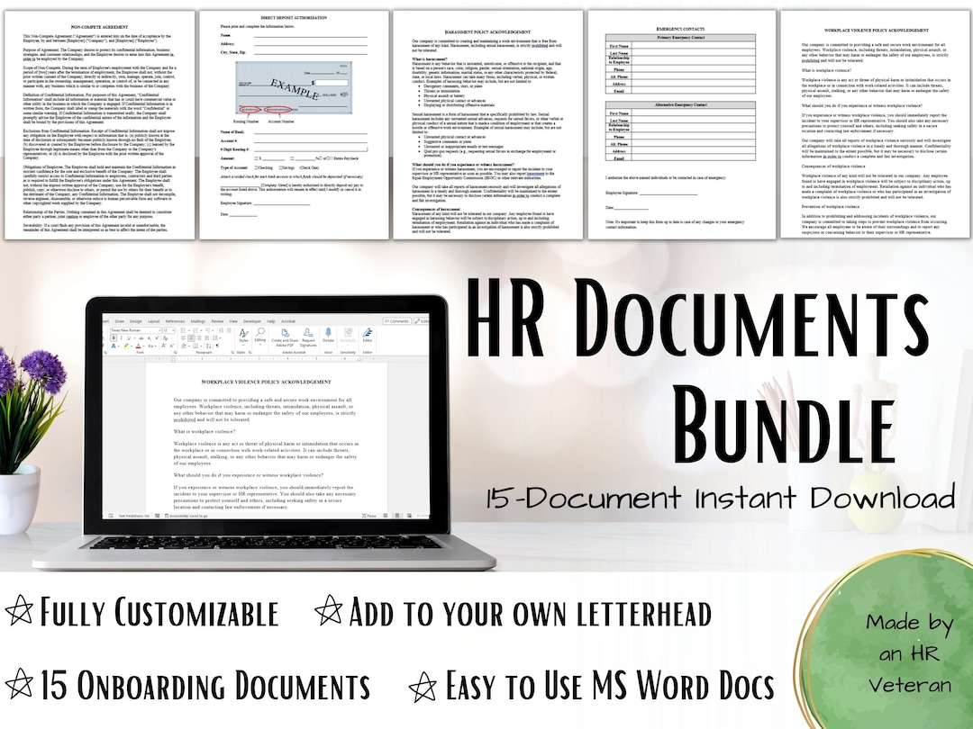 New Employee HR Paperwork, Employee Onboarding, Onboarding Documents ...