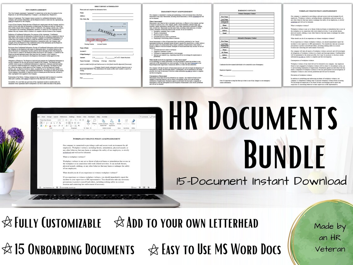 New Employee HR Paperwork, Employee Onboarding, Onboarding Documents ...