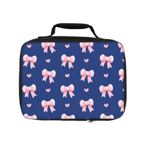 Bows on a Lunch Bag, Coquette Design Lunch Box, School Lunch Supplies ...