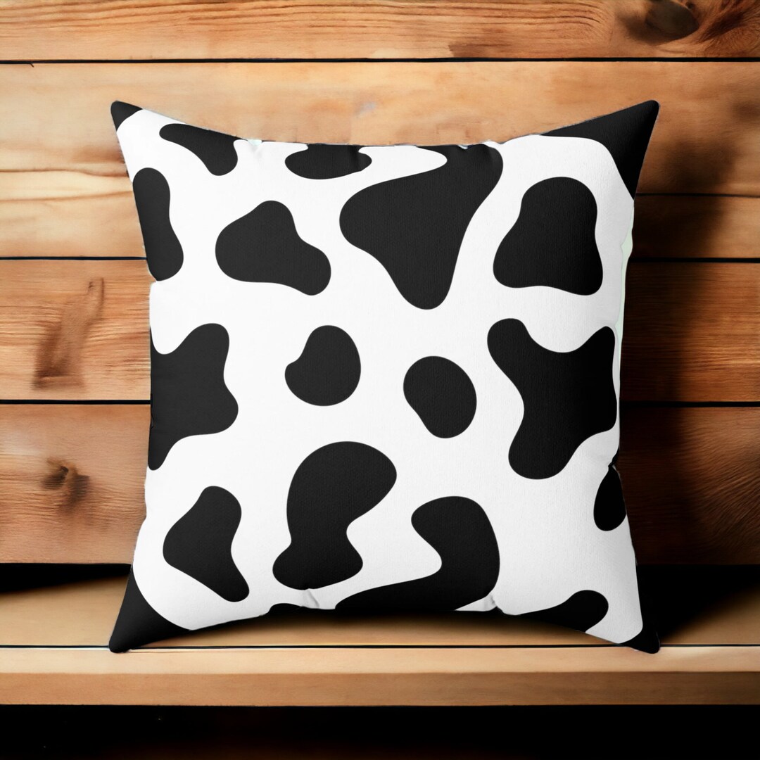 Cow Print Toss Pillow, Home Decor Indoor Pillow for Couch, Bed, Chair ...