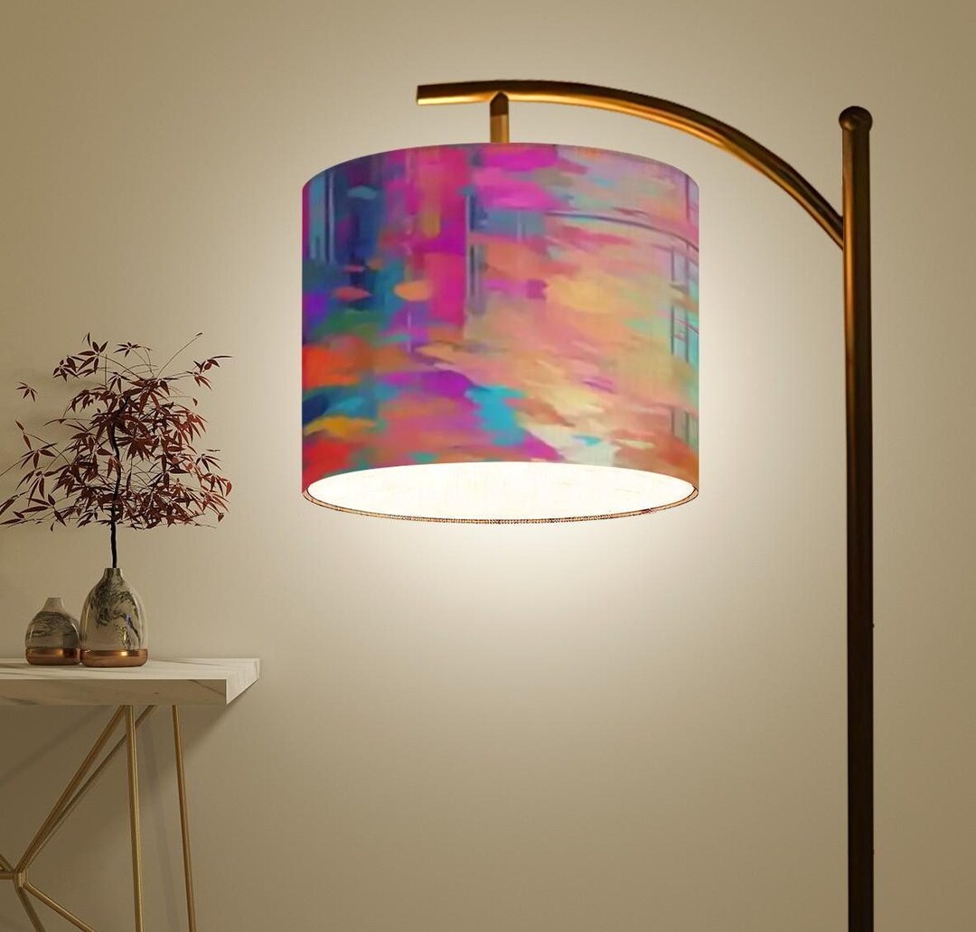 Glitch Art Design Arc Floor Lamp (made in USA), Home Lighting Decor ...