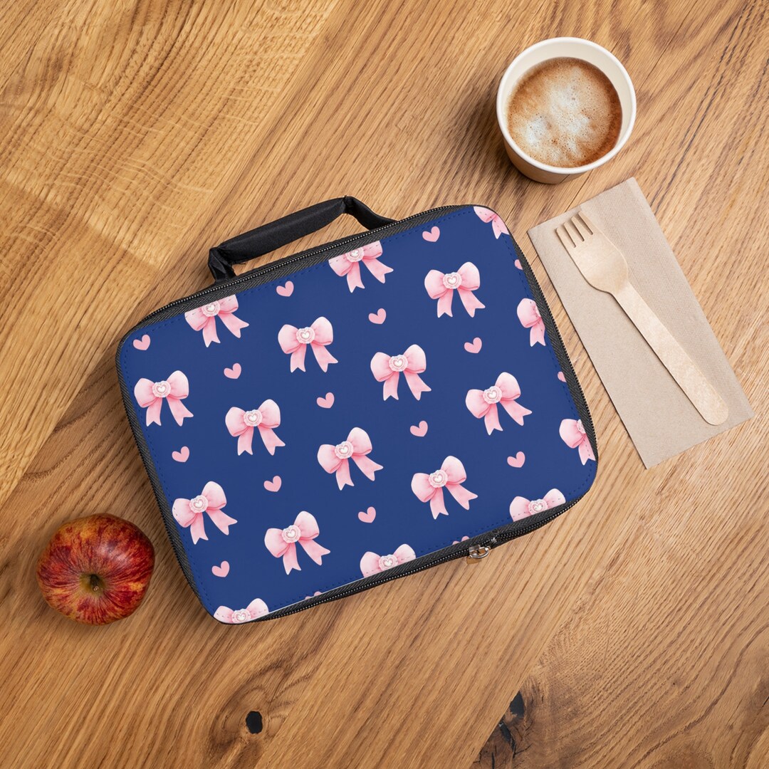 Bows on a Lunch Bag, Coquette Design Lunch Box, School Lunch Supplies ...