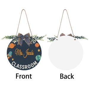 Personalized Teacher Door Sign – Outer Space Classroom Welcome Sign ...