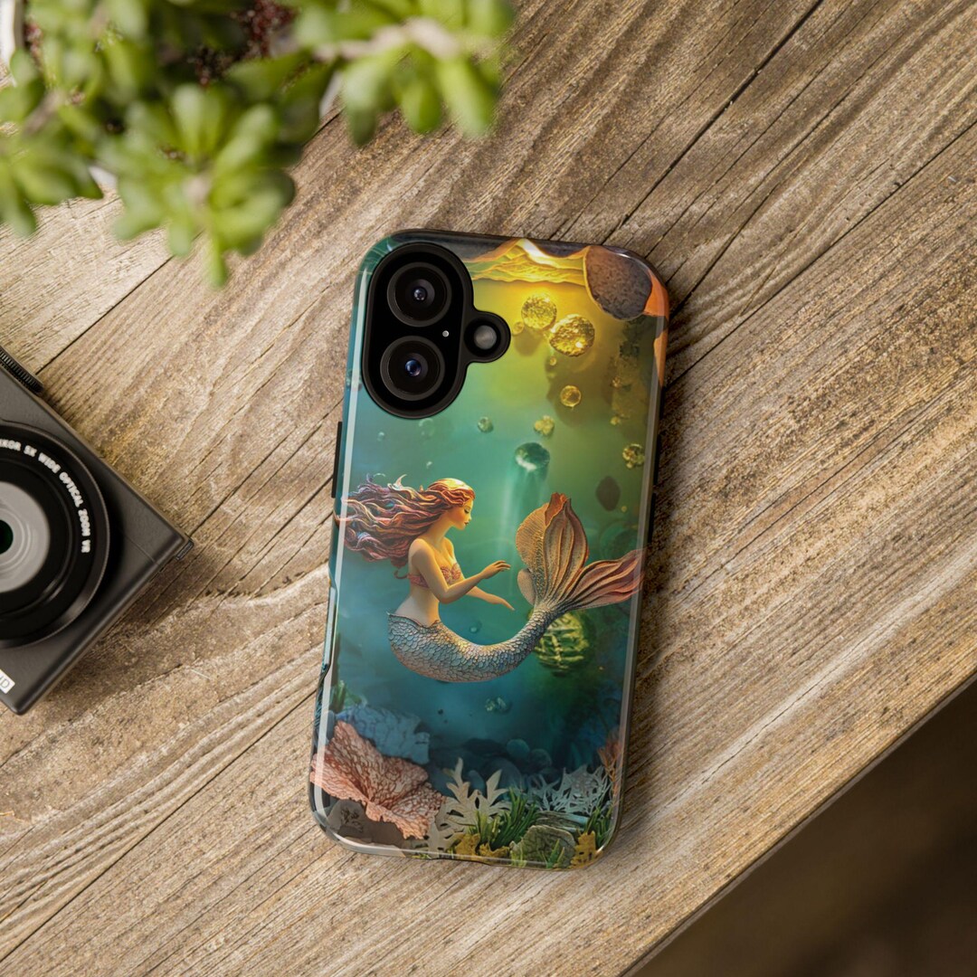 Mermaid Oasis Phone Case: 3D Mystical Design, Protective Cover - Etsy