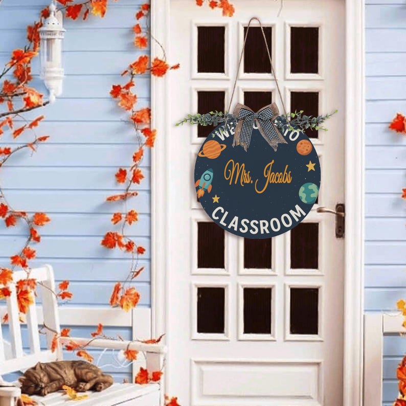 Personalized Teacher Door Sign: Outer Space Classroom Decor - Etsy