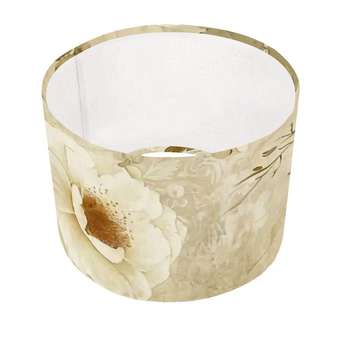 Elegant Floral Botanical Lamp Shade Only, Vintage Floral Neutral Color ...